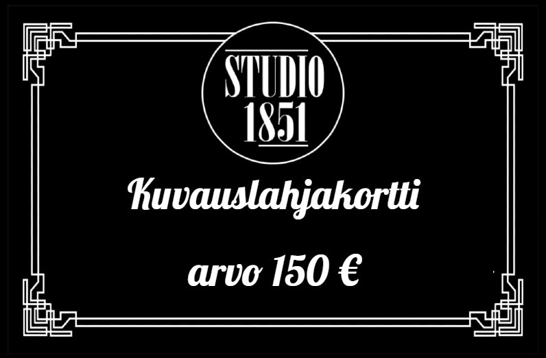 Kuvauslahjakortti 150 € — Studio 1851