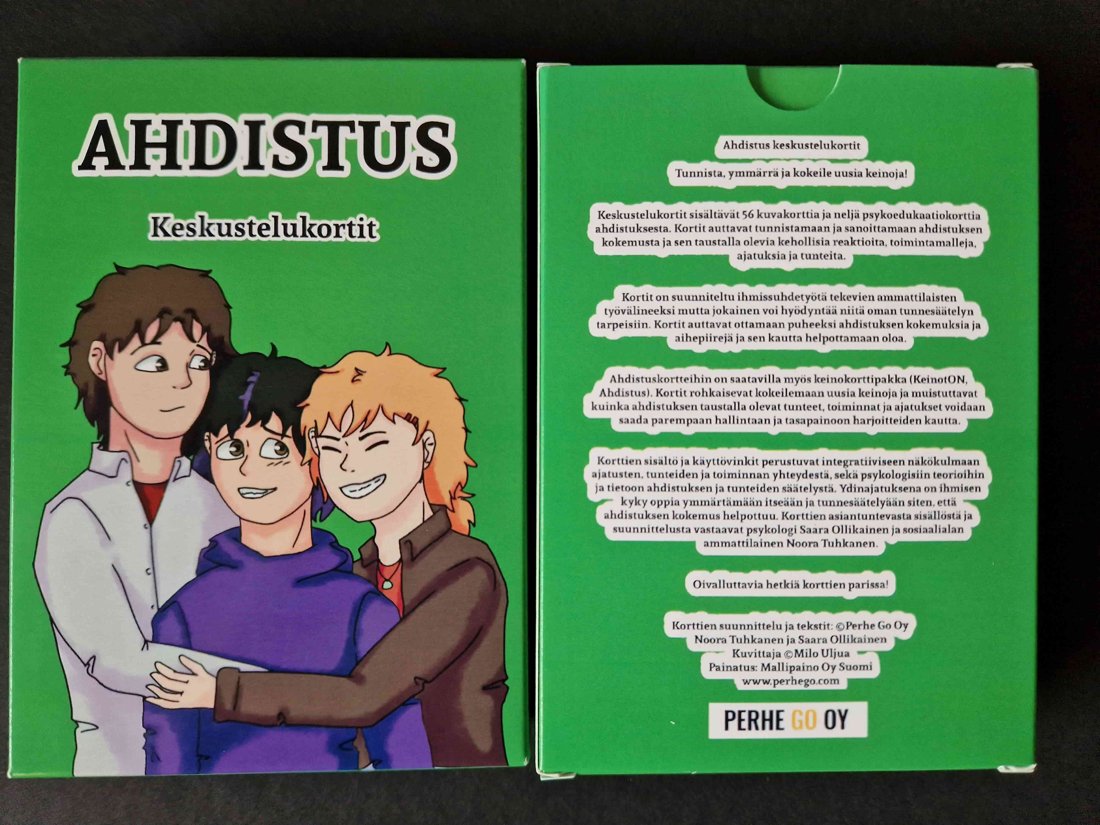 Ahdistus keskustelukortit — Perhe Go verkkokauppa