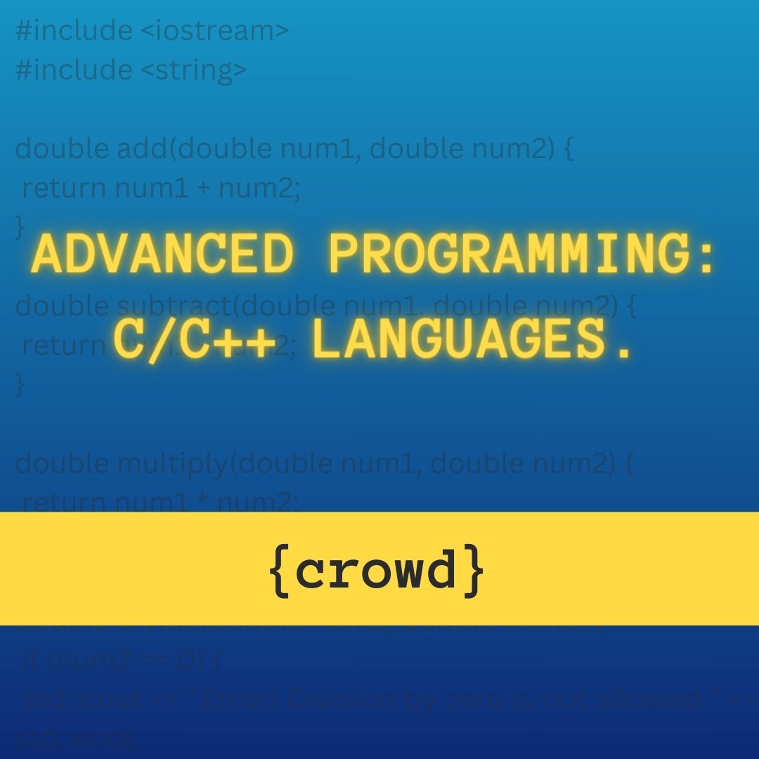 Advanced programming: C/C++ languages. CROWD — Kafekod Oy Educational Services