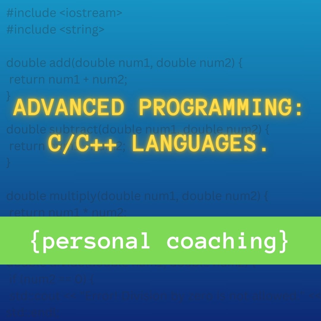 Advanced programming: C/C++ languages. PERSONAL COACHING — Kafekod Oy Educational Services