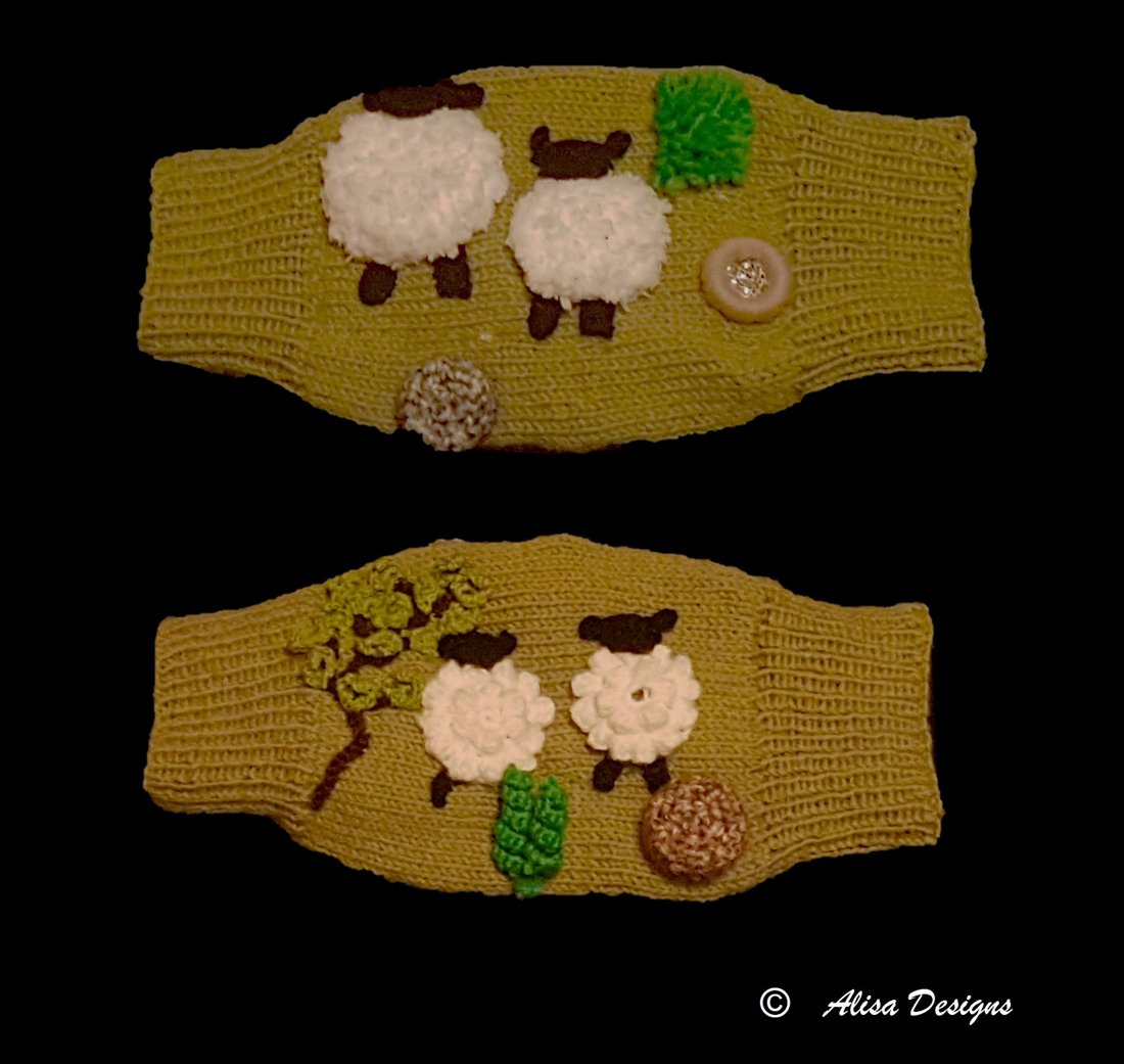 Lampaat hypistelymuhvi — Alisa Designs - Handmade with Love