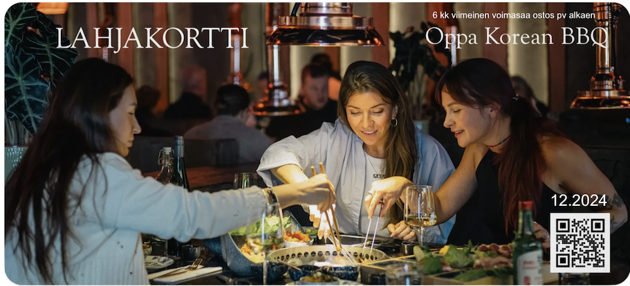 Oppa BBQ Giftcard 50€ — Oppa Korean BBQ Shop