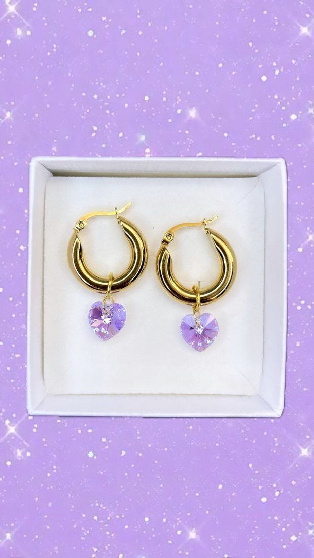 Lavender Glow Swarovski – korvakorut — Kaunisto Design